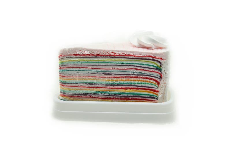 Rainbow crape cake stock image. Image of detail, crape - 95479997