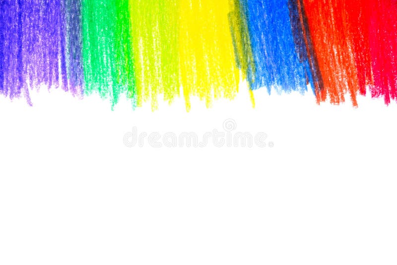 Rainbow Crayon Texture Background. Colorful Background Stock Image ...