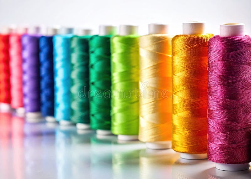 A Rainbow of Creativity Vibrant Sewing Thread Spools Ready for Your ...
