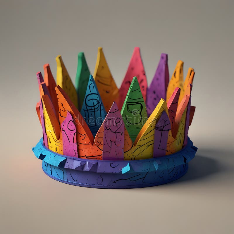 Rainbow Crown with Abstract MarkingsRainbow Crown with Abstract ...