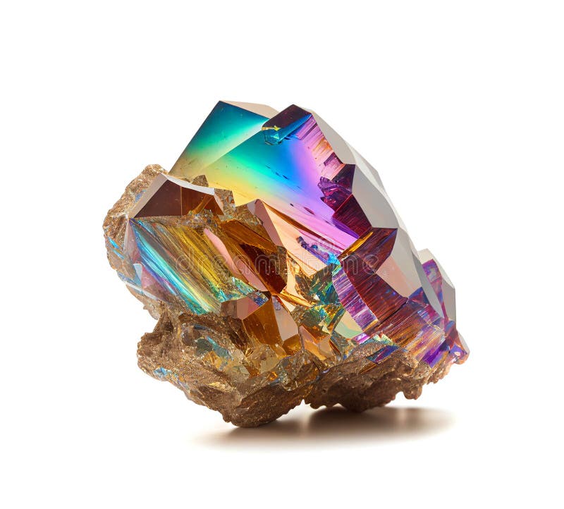 Rainbow Crystal, Titanium Color Stone, Cyber Crystal on Black ...