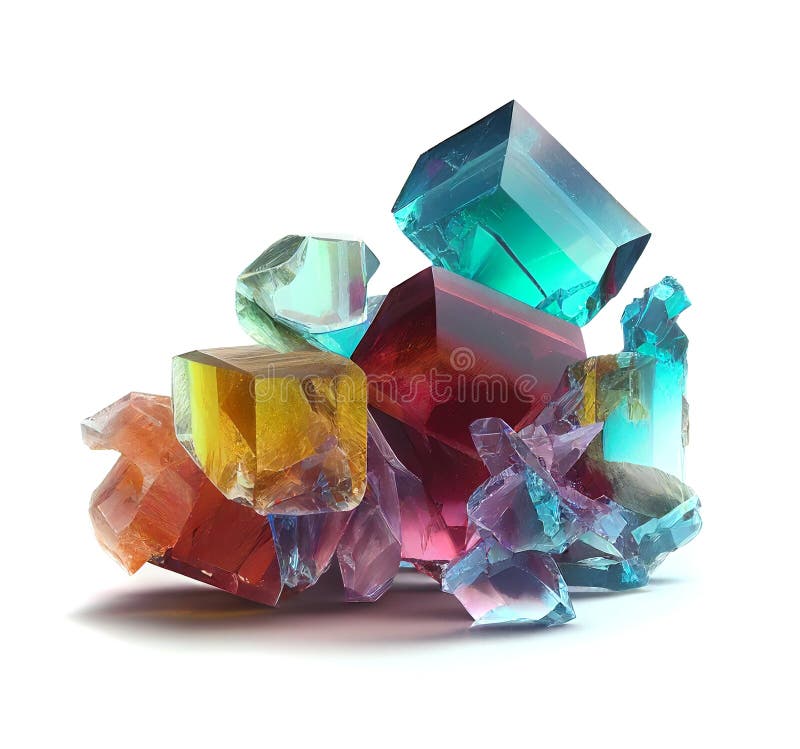 Rainbow Crystal, Color Stone, Rainbow Gem, Generative Ai Illustration ...