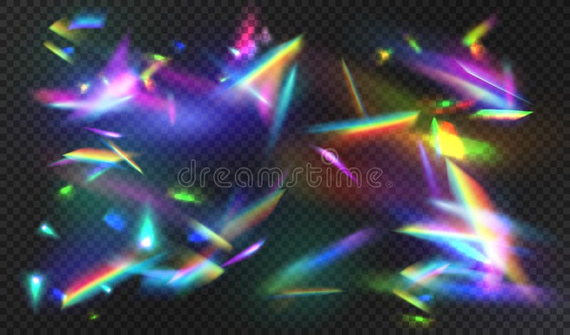Rainbow Crystal Light Leak Flare Reflections Stock Illustration ...