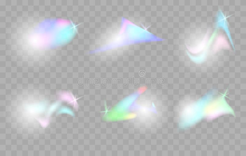 Rainbow Crystal Reflection Effect. Shimmer and Shine Stock Vector ...