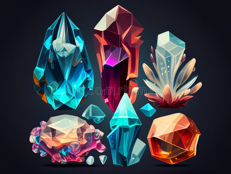 Rainbow Crystal Isolated, Rainbow Gem, Generative Ai Illustration Stock ...