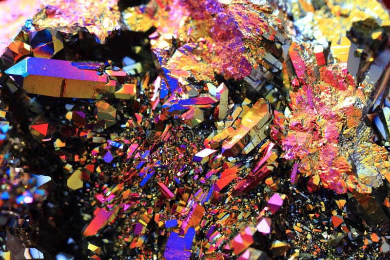 Rainbow Crystal Isolated, Titanium Color Stone, Rainbow Gem, White ...