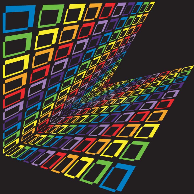 Rainbow Cubes stock vector. Illustration of violet, abstract - 3831634