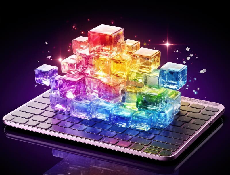 Rainbow Cubes Keyboard Stock Photos - Free & Royalty-Free Stock Photos ...