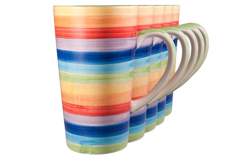 Rainbow cup stock image. Image of porcelain, drink, elegant - 15183145