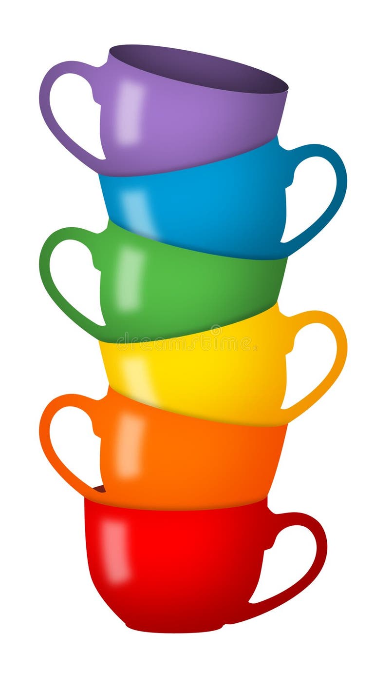 Stack Tea Cups Stock Illustrations – 578 Stack Tea Cups Stock ...