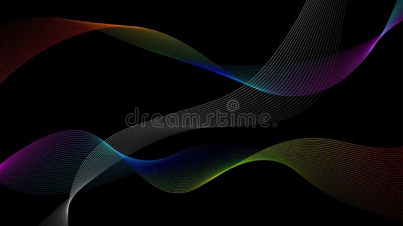 Rainbow Curve Line Abstract Background Stock Vector - Illustration of ...