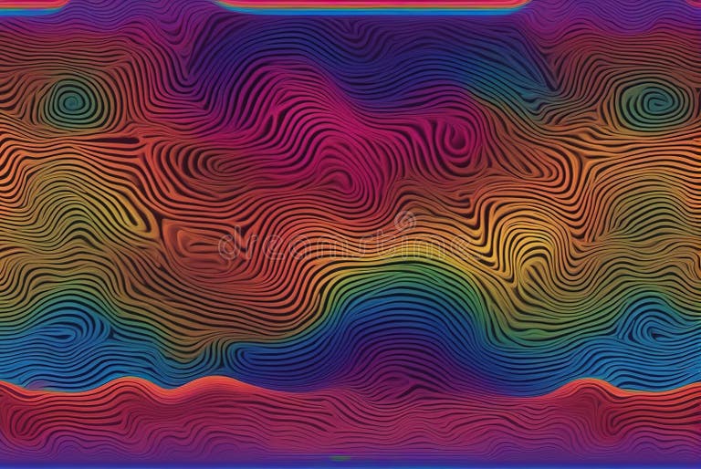 Rainbow Curve Lines Wallpaper Background Stock Illustration ...