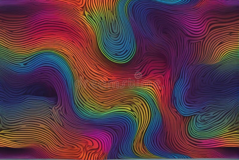 Rainbow Curve Lines Wallpaper Background Stock Illustration ...