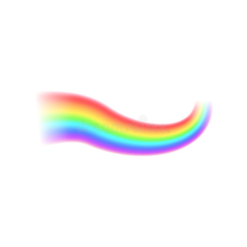 Rainbow Curved Line Icon,realistic Style Stock Vector - Illustration of ...