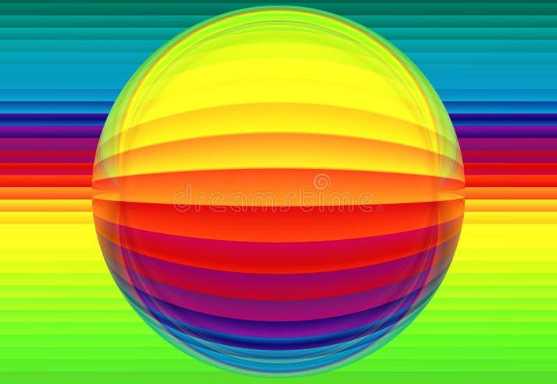 Rainbow 3d sphere stock illustration. Illustration of sphere - 170233561