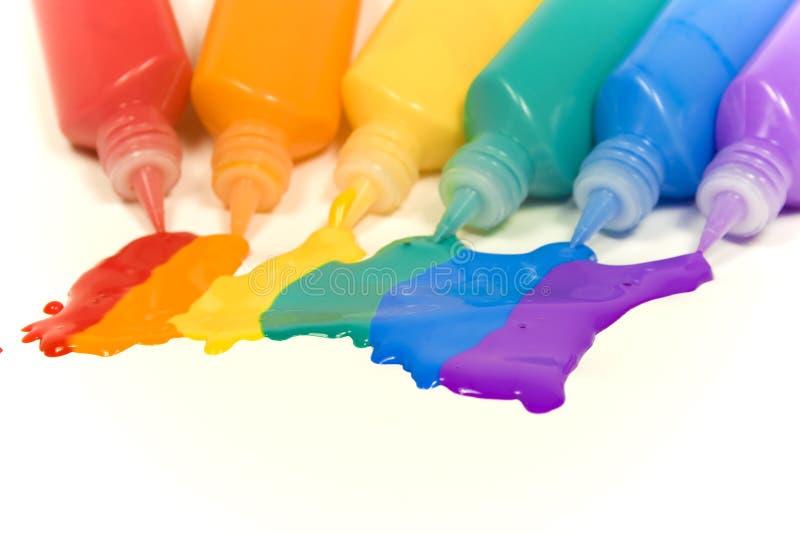 Rainbow Dalla Macchia Colorata Immagine Stock - Immagine di scuro ...