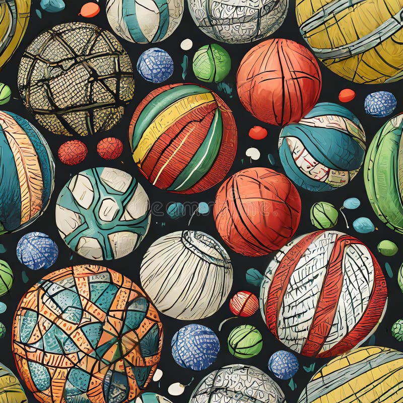 Rainbow Dances Colorful Spheres Painting Different Colored Balls ...