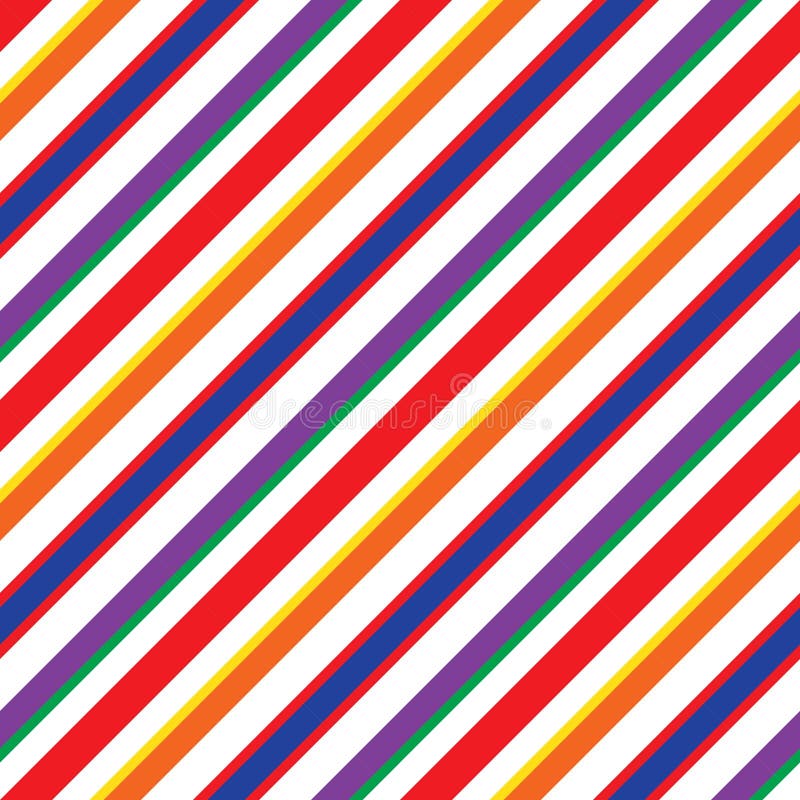Rainbow Stripe Seamless Pattern Background in Vertical Style Stock ...