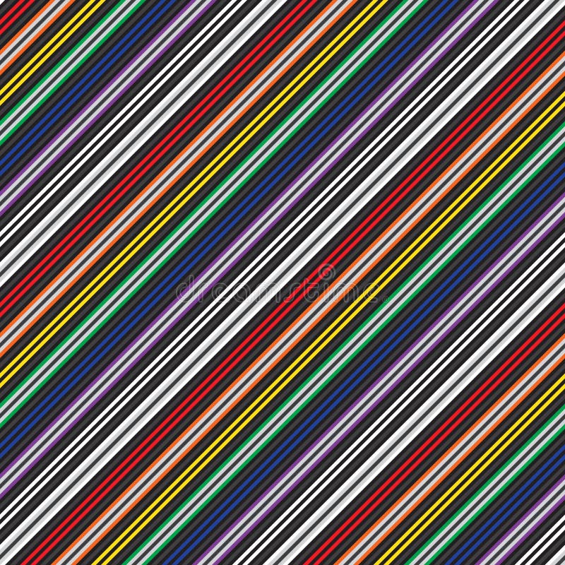 Rainbow Stripe Seamless Pattern Background in Diagonal Style Stock ...
