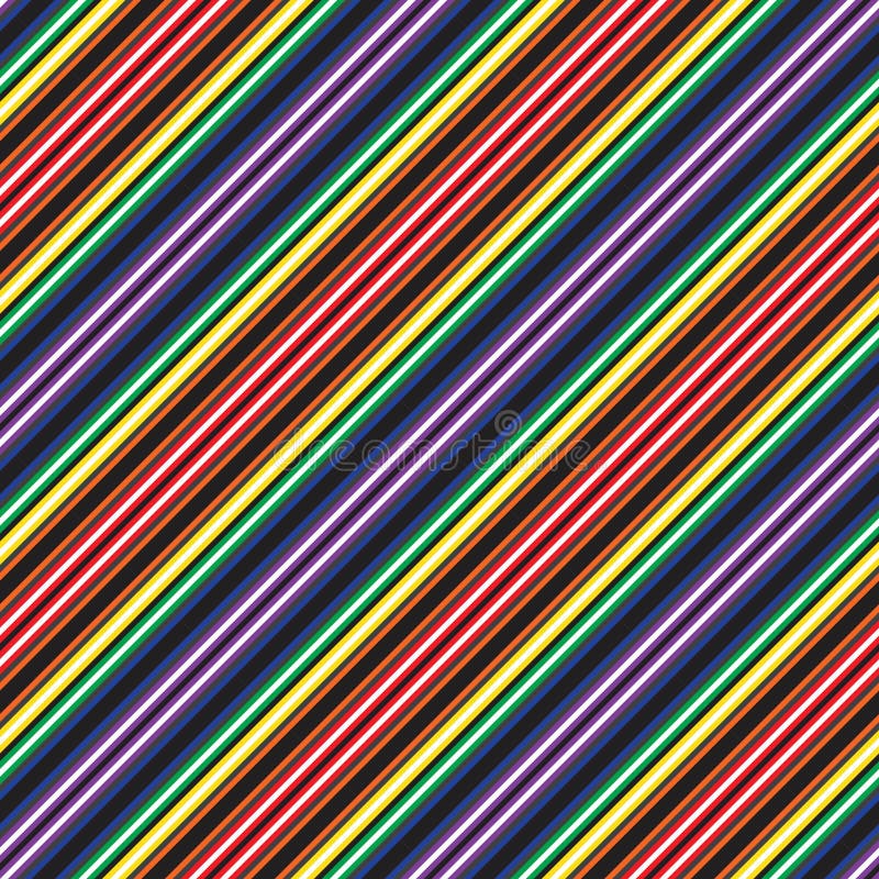 Rainbow Stripe Seamless Pattern Background in Diagonal Style Stock ...