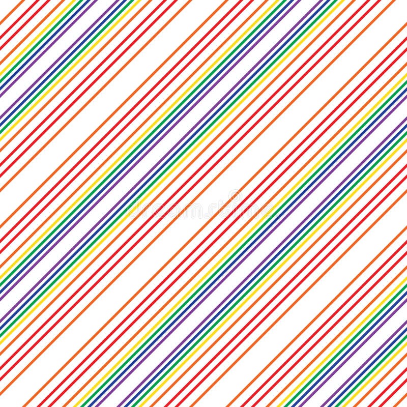 Rainbow Stripe Seamless Pattern Background in Diagonal Style Stock ...