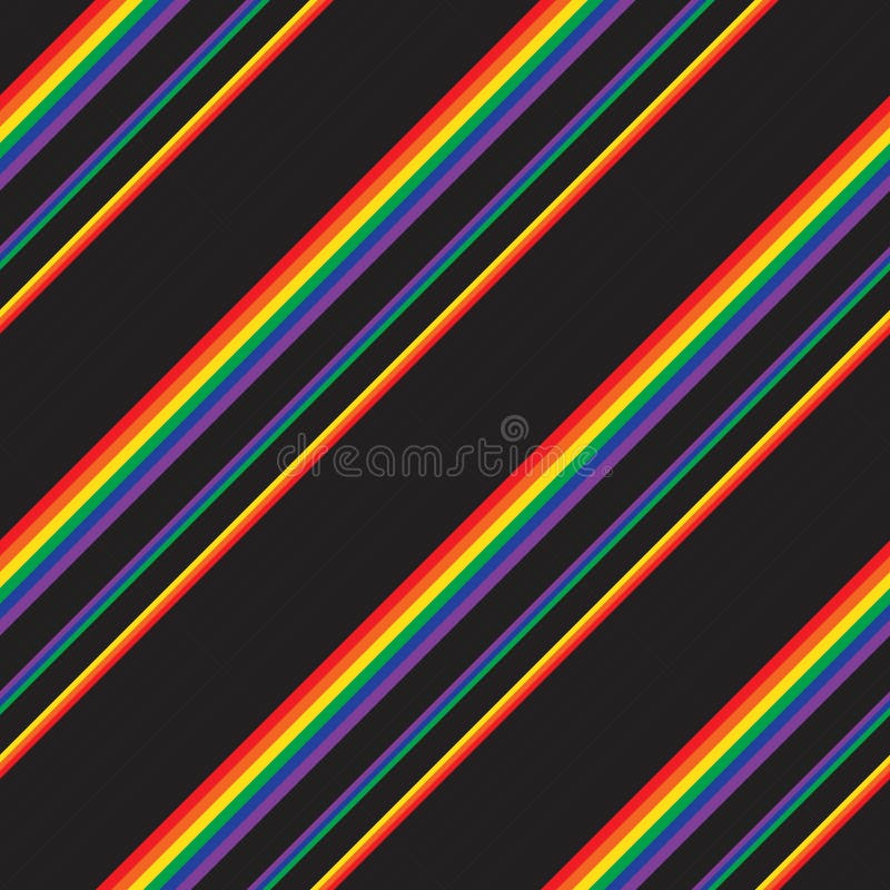 Rainbow Stripe Seamless Pattern Background in Diagonal Style Stock ...