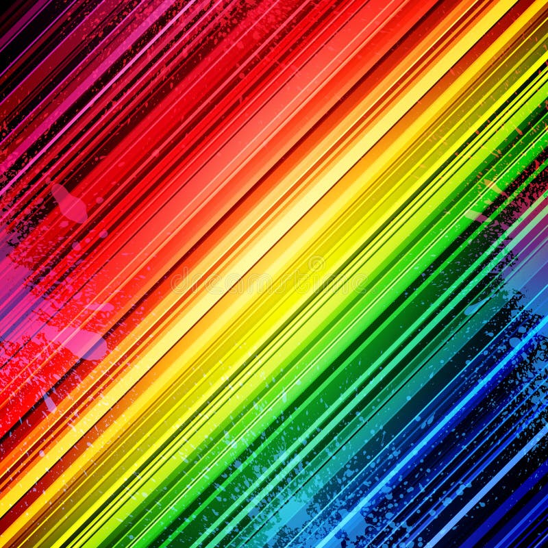 Rainbow Diagonal Stripes And Colorful Paint Stock Vector - Image: 62096871
