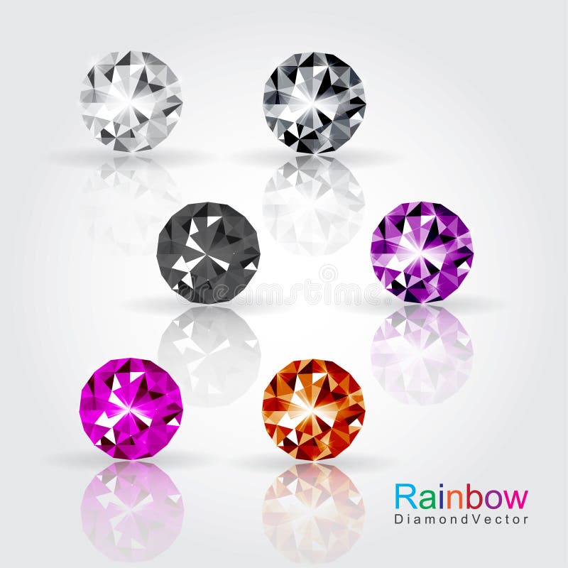 Rainbow diamond vector stock vector. Illustration of blue - 93956630