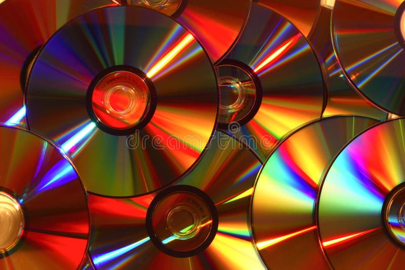 Rainbow discs stock image. Image of backup, group, color - 4695135