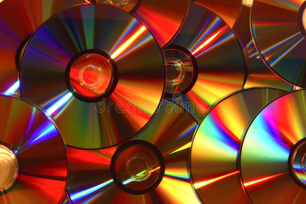 Rainbow discs stock image. Image of backup, group, color - 4695135