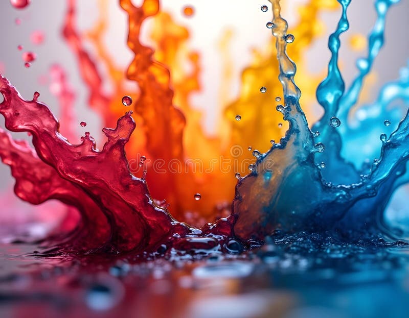 Rainbow Dispersion Dyes Transparent Water Fluid Dynamics Texture High ...