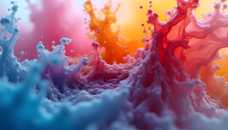 Rainbow Dispersion Dyes Transparent Water Fluid Dynamics Texture High ...