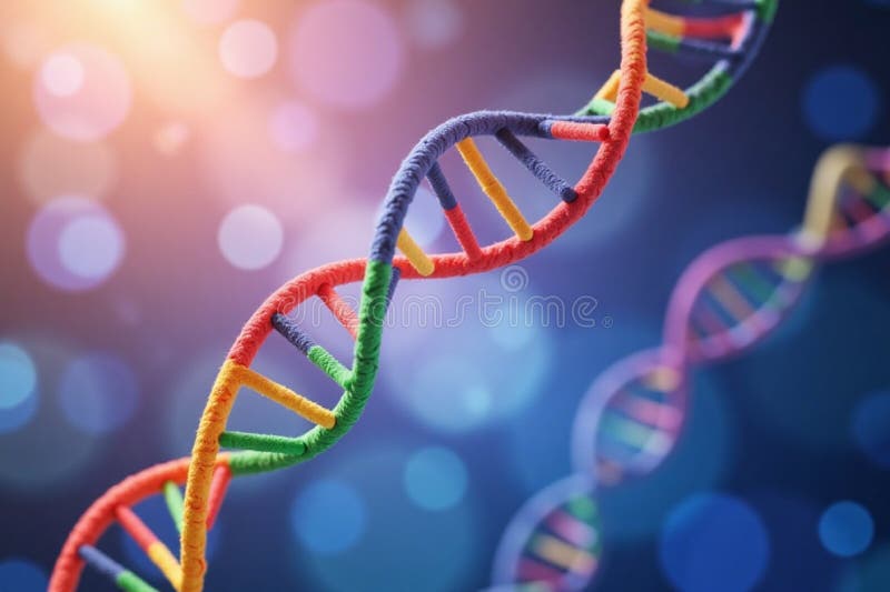 Rainbow DNA Strand Illustration Stock Illustration - Illustration of ...