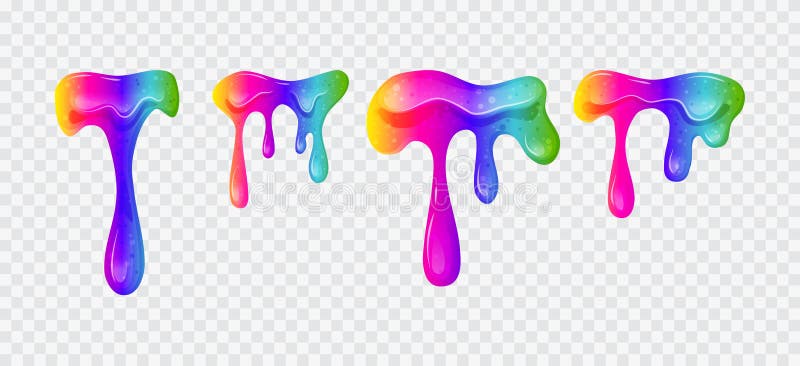 Dripping Rainbow Slime Background. Colorful Illustration of a Children ...