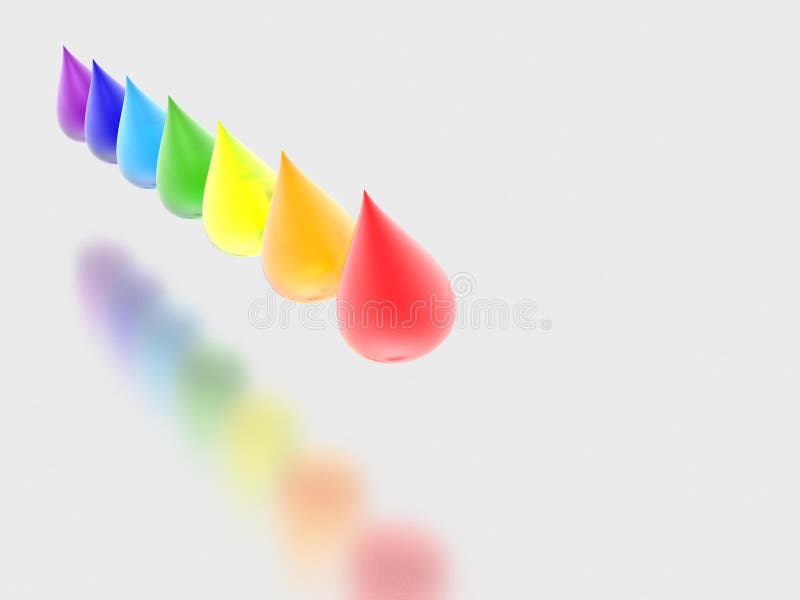 Rainbow drops stock illustration. Illustration of drops - 1612519