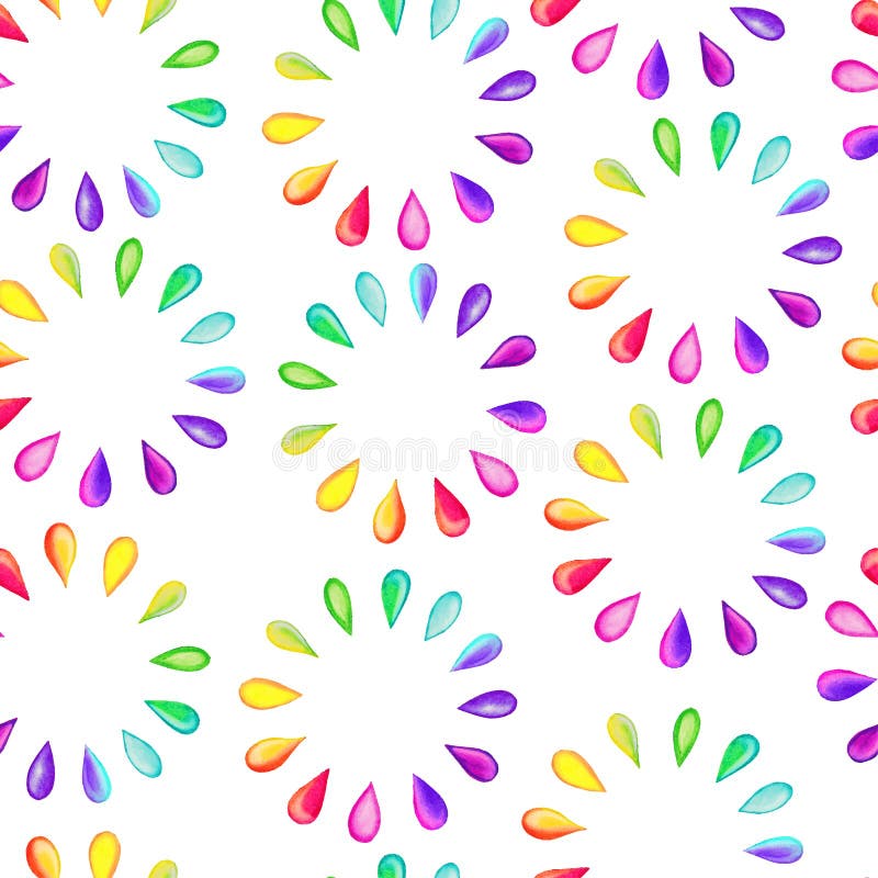 Rainbow drops pattern stock illustration. Illustration of paint - 53537202