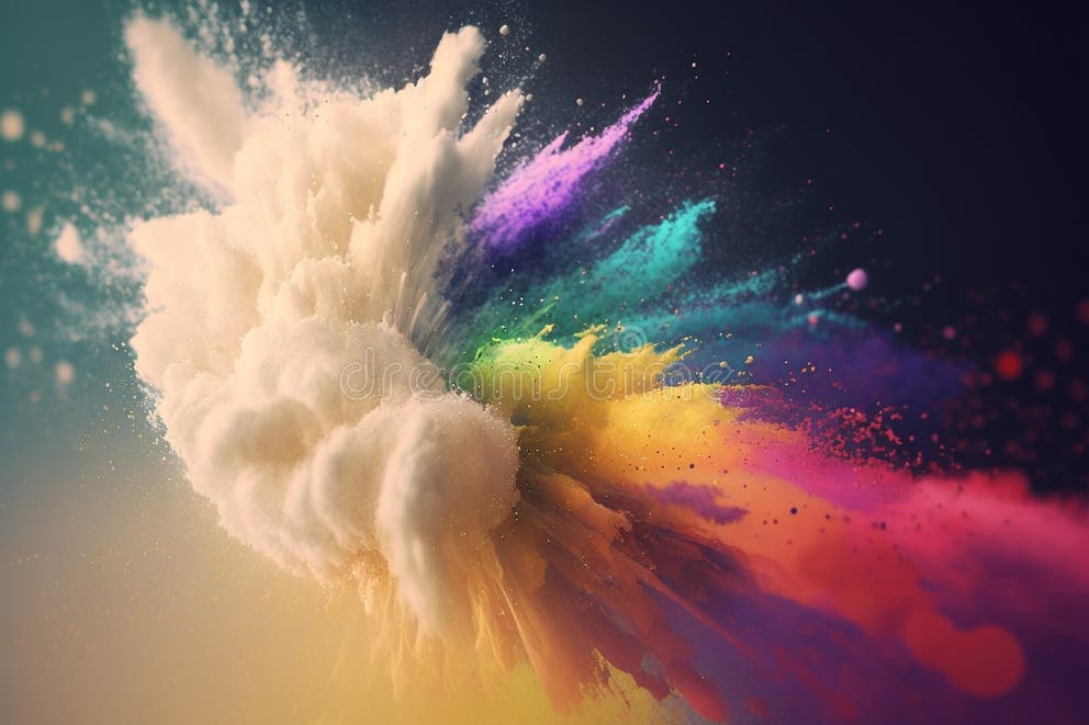 Rainbow Dust Explosion, Diversity Concept Stock Illustration ...