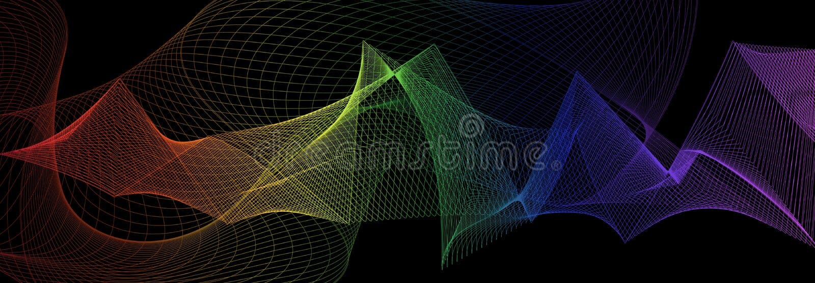 Dynamic Neon Waves Card Frame Template Design Stock Vector ...