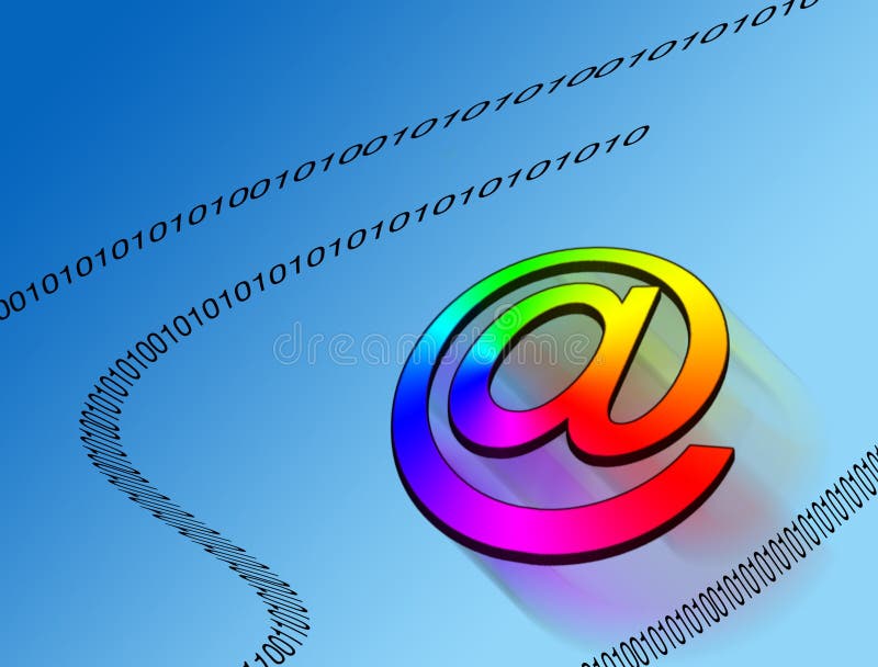 Email Alias at @ Symbol Technology Stock Image - Image of copper ...