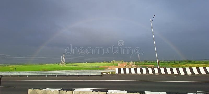 Rainbow for Earth Son Nature Mixed Colours Stock Photo - Image of ...