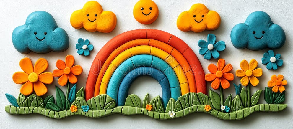 Rainbow Effects with a Transparent Backdrop. Colored Lines in Wavy ...