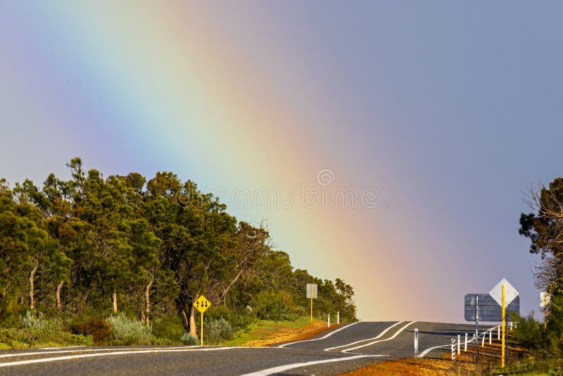 Rainbow stock image. Image of road, rainbow, australia - 290657111