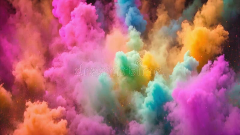 Rainbow Explosion Abstract Art Stock Footage - Video of design, splash ...