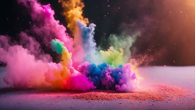 Rainbow Explosion of Color stock video. Video of vivid - 335791961