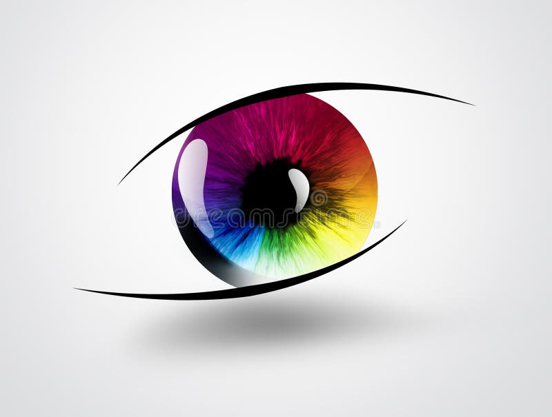 Rainbow eye stock illustration. Illustration of looking - 26525909