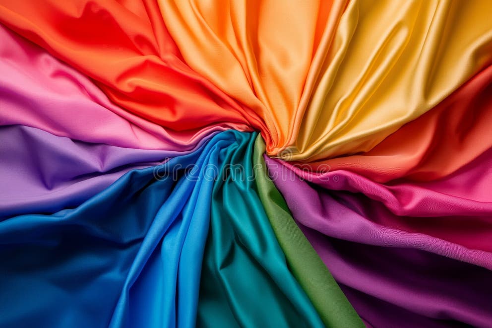 The Rainbow Fabric Features an Array of Diverse Colors and Varied ...