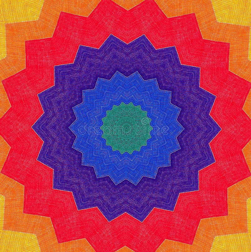 Rainbow Fabric Round Pattern Stock Photo - Image of abstract, colours ...