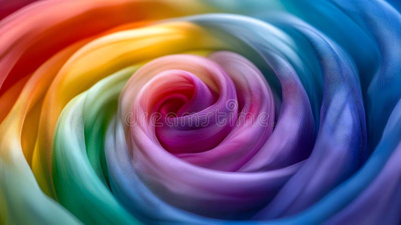 Rainbow Fabric Swirl Abstract Background Image Stock Illustration ...