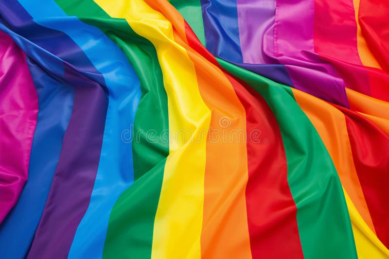 Rainbow Fabric Texture Background, Close Up of Rainbow Fabric Texture ...