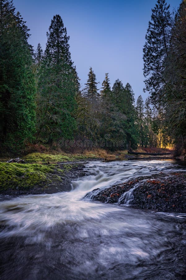Rainbow Falls on the Chehalis River Stock Image - Image of autumn ...